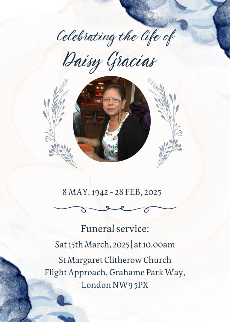 Obituaries – Goan Association UK